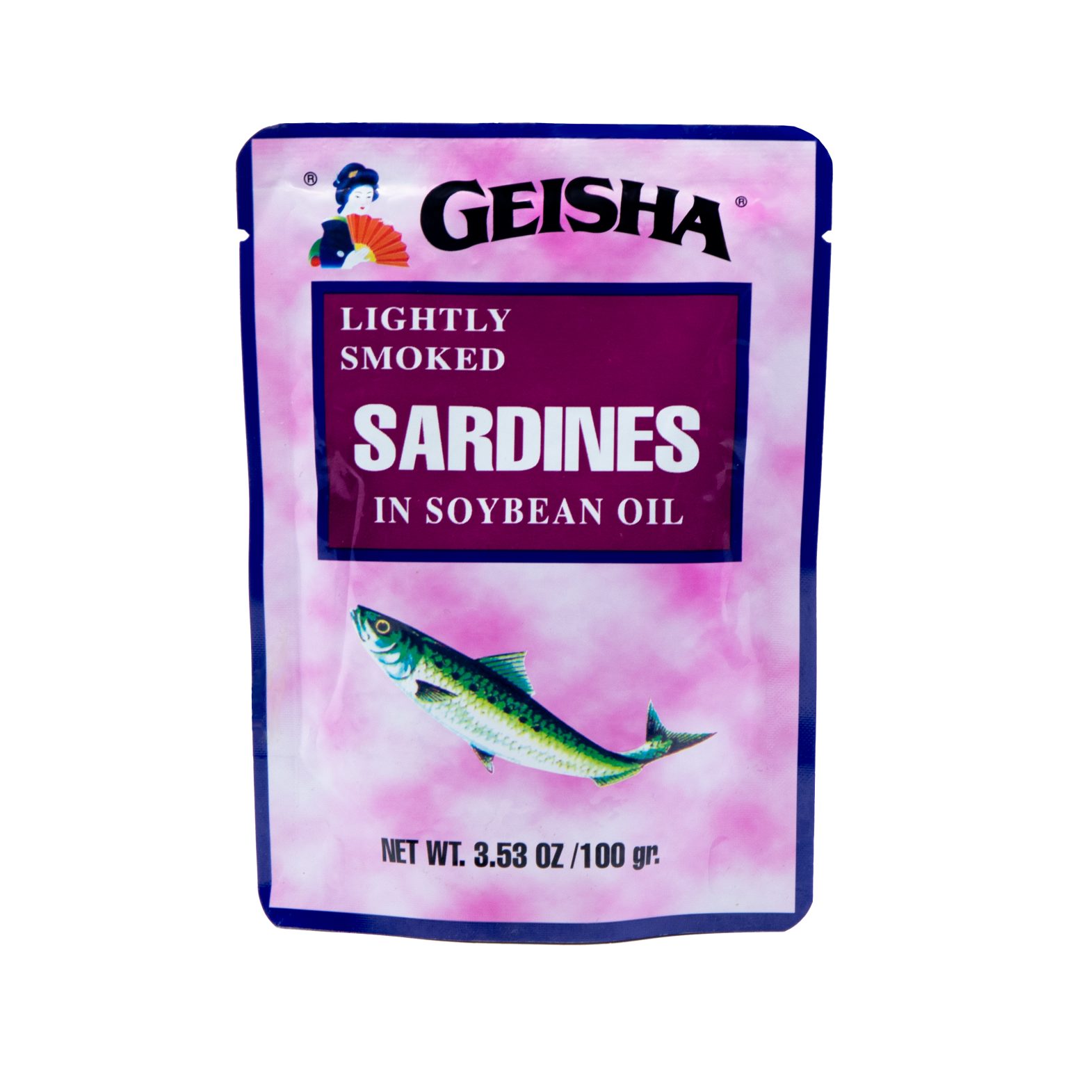 LIGHTLY SMOKED SARDINES IN SOYBEAN OIL – Geisha Brand
